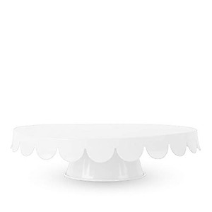 Twine White Stainless Steel Cake Stand, Set of 1, Cupcake Stand, Home Decor, Food Service, Dessert Accessory, 11-Inch Diameter, White