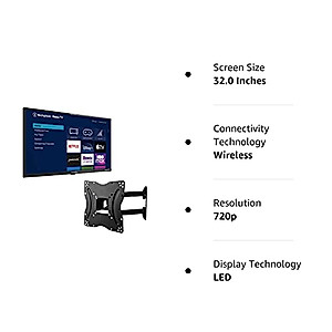 Westinghouse 32-Inch 720p LED HD Smart TV 60Hz Refresh Rate Compatible with Alexa & Google Assistant + Free Wall Mount (No Stands) WR32HX2210 (Renewed)