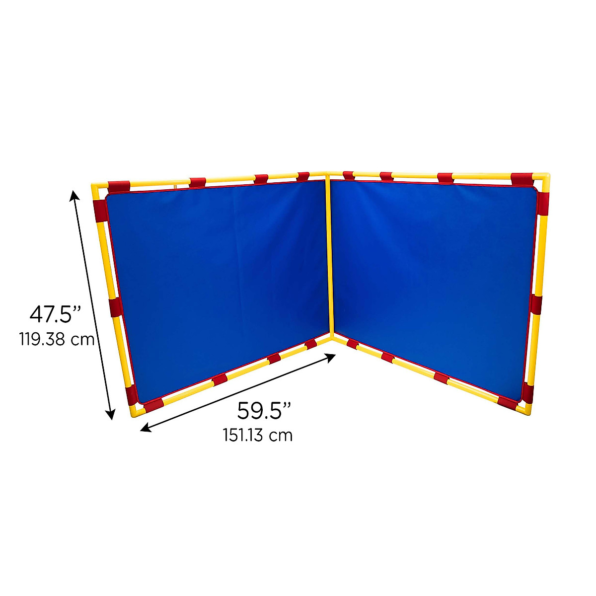 Children's Factory Big Screen Right Angle PlayPanel, Kids Room Divider, Classroom Privacy Screen, Blue