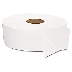 GEN 1513 JRT Jumbo Bath Tissue, Septic Safe, 2-Ply, White, 12-Inch Diameter, 6/Carton