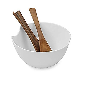 Nambe MT1234 Quatro Salad Bowl with Servers