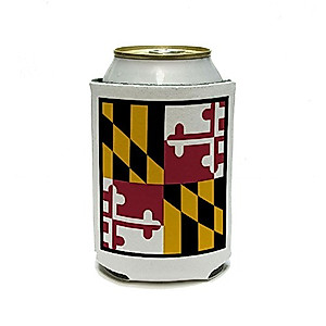Maryland State Flag Can Cooler - Drink Insulator - Beverage Insulated Holder