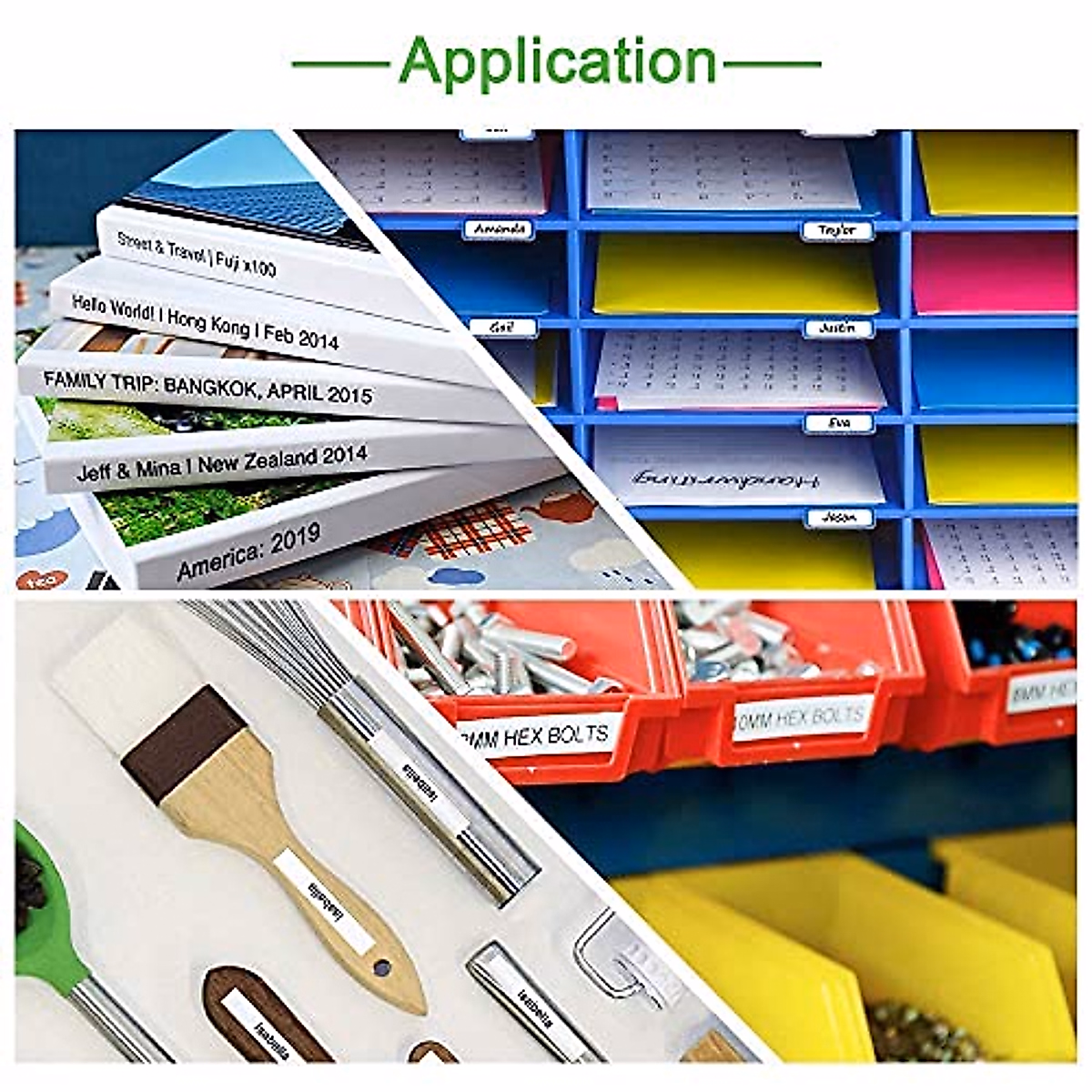 Compatible Label Tape Replacement for Brother Ptouch 18mm Label Tapes TZe-241 Bundle with Replacement 12mm Label Tapes TZe-231, Black on White (Total 8-Pack)