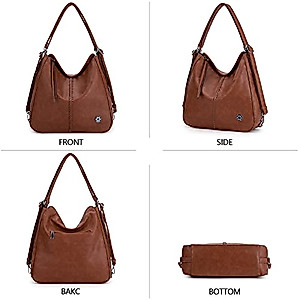 Angelkiss Women's Leather Hobo Bags Fashion Leather Purses and Handbags for Ladies Tassel Designer Shoulder Bucket Bag