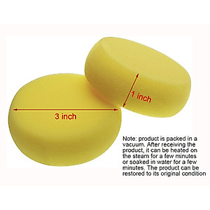 Penta Angel Round Sponges 6pcs 3inch Yellow Painting Sponges Synthetic Artist Sponges Watercolors Sponges for Art & Craft Pottery Clay Cleaning Ceramics Wall (Round Painting Sponges)