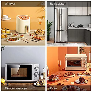 2Pcs Air Fryer Silicone Liners, Reusable Air Fryer Rectangular Pot, Fit for 8QT Air Fryer, Easy Cleaning (Red+Gray)