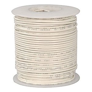 Jameco ValuePro 18 AWG White Stranded Tinned-Copper Hook-Up Wire 100 Feet