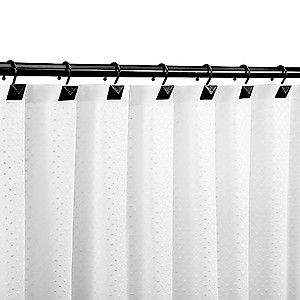Black Shower Curtain Hooks, CHICTIE Shower Hooks for Shower Curtain, Rustproof Decorative Shower Curtain Rings for Bathroom Rod, Modern Metal Shower Curtain Hangers, Square Pyramid Design Set of 12
