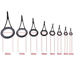 OriGlam Fishing Rod Guides Sets, Rod Repair Kit Rod Guide Tip Repair Kit, Rod Part Fishing, Spinning Rod Guides Tip Ceramic Guide, Fishing Rod Repair Kit