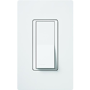 Lutron Claro 15 Amp 4-Way Rocker Switch with Locator Light, CA-4PSNL-WH, White