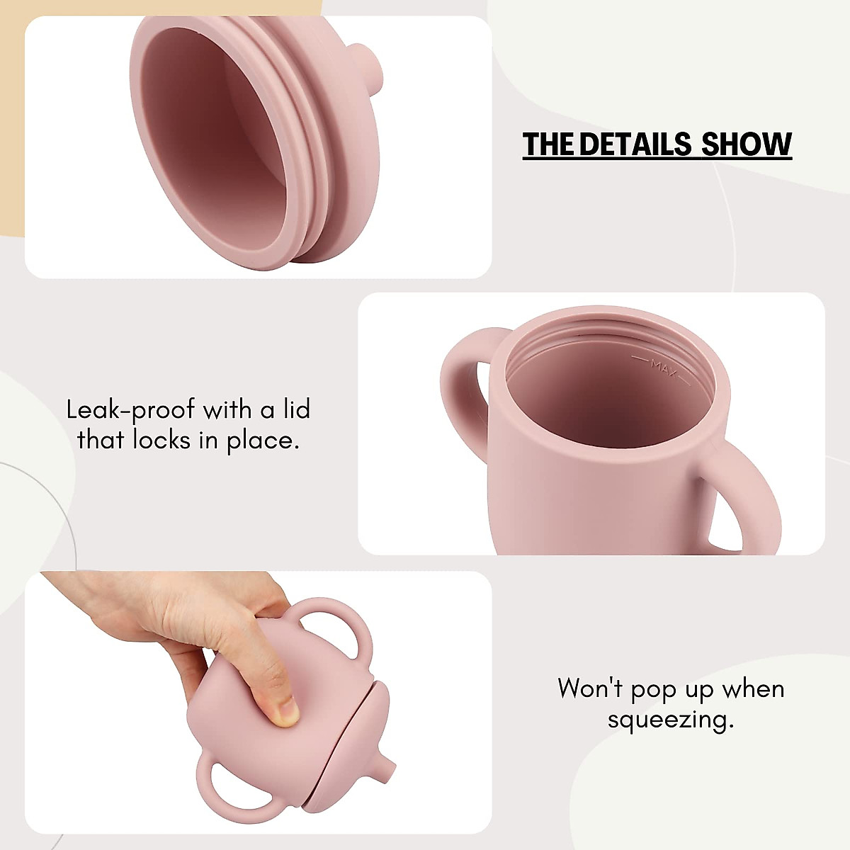 Mintlyfe Toddler Cups Silicone Training Sippy Cups with Straw Lid