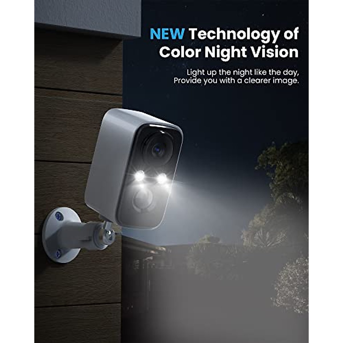 【2022】Security Cameras Wireless Outdoor with Solar Panel-FOAOOD Cameras for Home Security, Home Camera with Color Night Vision, PIR Human Detection, 2-Way Talk, IP66 Waterproof, SD Card/Cloud Storage
