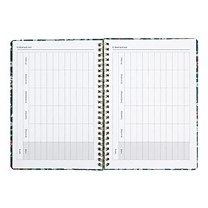 Letts Spring Valley Academic Weekly/Monthly Planner, 18 Months, July 2023 to December 2024, Week-to-View, Wiro Binding, Multilingual, A5 Size, 8.25" x 5.875", Green (C031798-24)