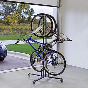 Discount Ramps Elevate Outdoor Bike-Stand-6 74" H Mobile 6-Bike Storage Rac