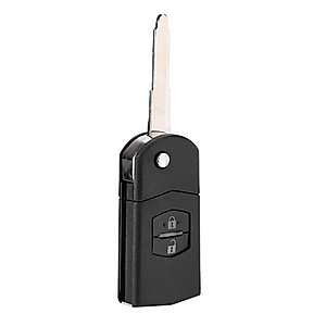 Key Fob Case, Flip 2 Button Remote Key Fob Case Shell Cover 2 3 5 6 RX8 MX5 2B