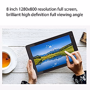 Kufoo Calling Tablet, Dual Card Dual Standby 8in HD Tablet 100-240V 8 Inch IPS LCD Three Card Slot Design MTK6592 CPU for Home for Office (US Plug)