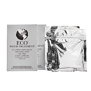 Eco Wood Treatment 1 US Gallon, Long Lasting, Silvery Patina, Semi-Transparent (2 Pack)
