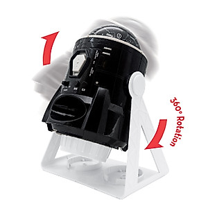 Lexibook Speaking 2-in-1 Constellations and Images Planetarium Projector English/Spanish, 24 Images to Discover Space, 2 Constellation Domes, STEM, Black/White, NLJ181i2