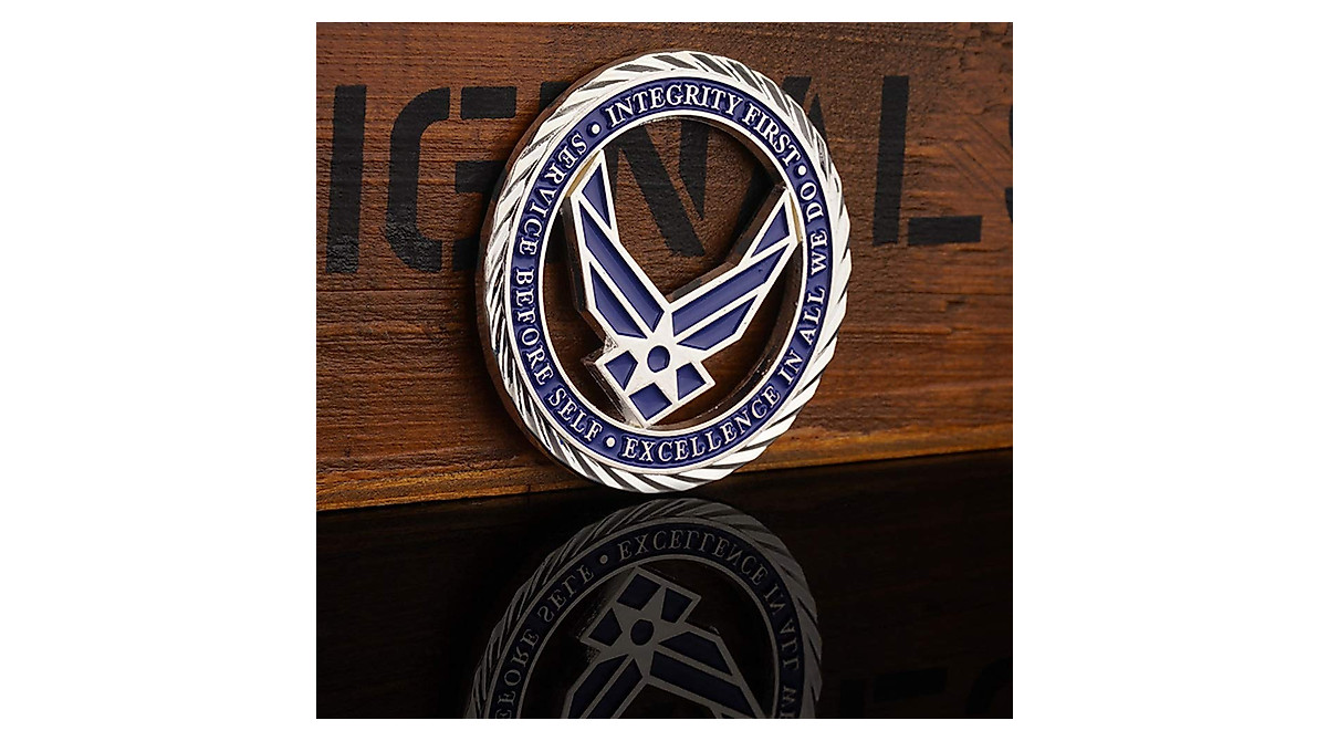 U.S. Air Force Core Values Challenge Coin - Honoring Service & Valor