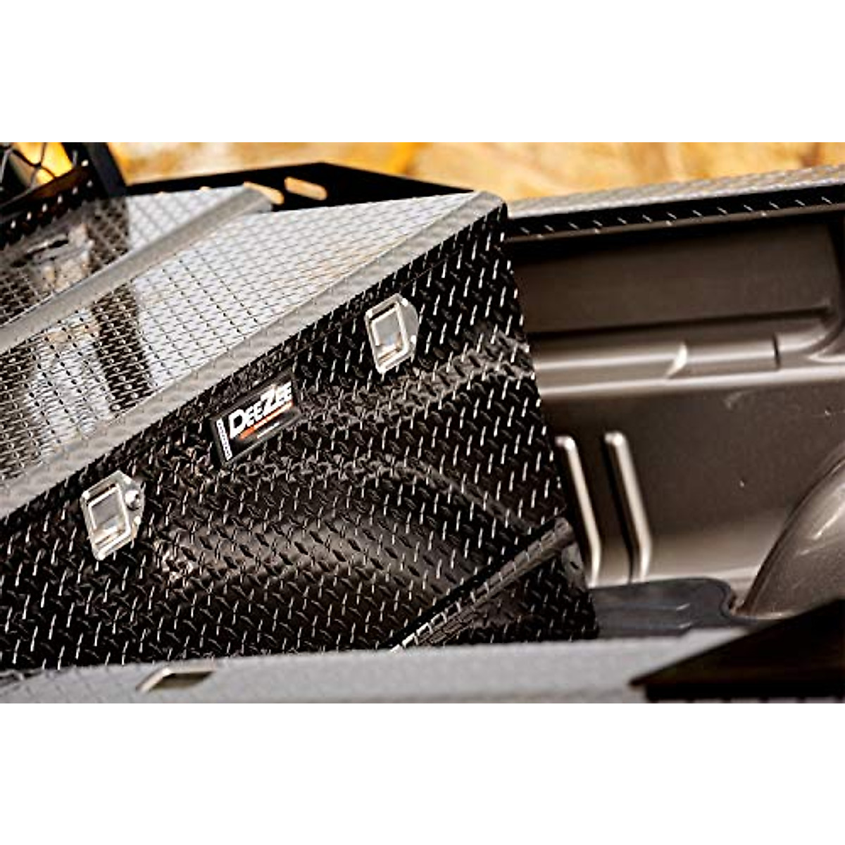 Dee Zee DZ91742XB (92 gallon) Auxiliary Diesel Combo Transfer Tank & Tool Box - Black Aluminum