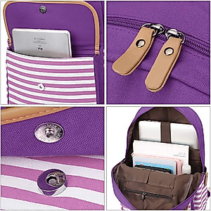 Backpack for Girls, Createy School Backpack Bookbags Causal Travel Canvas Rucksack Laptop Bag Canvas Girls Backpacks with Lunch Box and Pencil Case for Teens