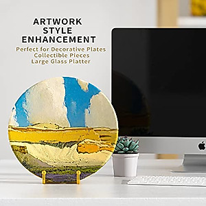 IPAME Plate Stands for Display - 6 Inch Metal Square Wire Plate Holder Display Stand + Picture Frame Stand Holder Easel for Book, Decorative Plate, Plaque, Photo, Platter (Gold 2 Pack)