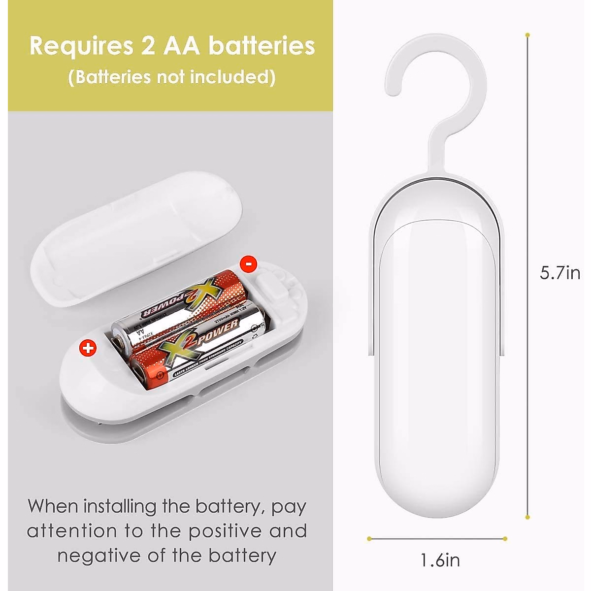 Mini Bag Sealer, Food Bag Heat Sealer Handheld, 2 in 1 Heat Sealer & Cutter Portable Bag Resealer Machine Food Saver for Plastic Bags Storage Snack Cookies Fresh