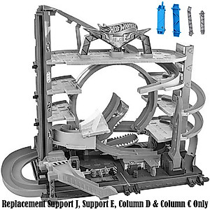 Replacement Parts for Ultimate Garage - Hot Wheels Ultimate Garage Vehicle Playset FTB69 ~ Replacement Parts Bag 2 ~ Replacement Support J, Support E, Column D & Column C