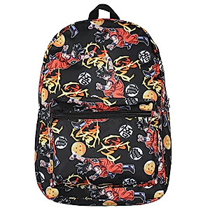 Bioworld Dragon Ball Z Backpack Goku Fighting Stance Backpack Laptop School Travel Backpack