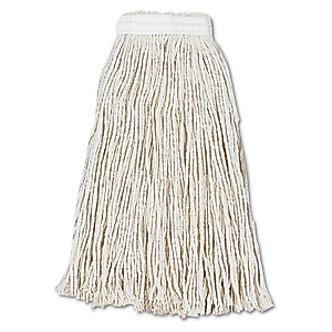 Boardwalk Cut-End Wet Mop Head, Cotton, #16, White, 12/Carton