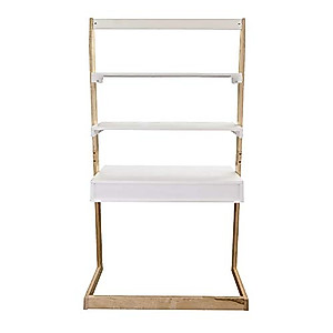 American Trails Freestanding Ladder Desk With Drawer, Natural Maple/White