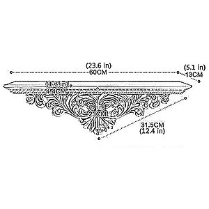 Axdwfd Floating Shelf Floating Shelf, Shelf Living Room Kitchen Shelf Wall Hanging Bracket Wall Decoration Display Stand (Color : Beige)