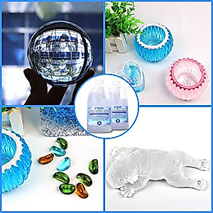 MTBJZJ Crystal Clear Epoxy Resin| Scratch Resistant,UV Resistant Resin Kit | for Resin Molds, Desktop, Craft, Jewelry Casting, DIY-0.5Gallon Kit