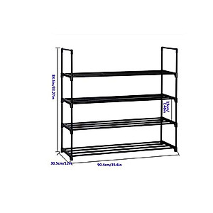 TAZSJG 4 Layers Metal Shoes Rack Home Assemble Modern Strong Bearing Storage Shelf