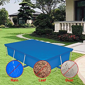 Merkaunis Rectangle Pool Cover 118 x 79 in Inflatable Pool Cover Rectangular Inflatable Swimming Pool Cover Dust Proof Rain Proof Pool Cover for Outdoor Paddling Family Pool Cover