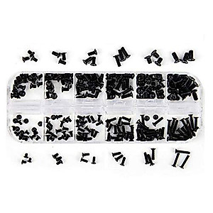 Screwdriver Hot 240 Pcs Notebook Computer M2 M2.5 M3 Screw Suit Micro-Type Digital Electronic Screw Metric System M2 M2.5 M3 Laptop Screw - (Color: Black)