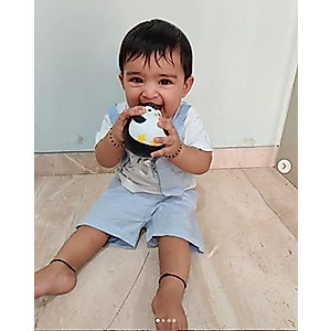 Shumee Wooden Roly Poly Wobble Toy - Montessori Tumbler Toys - (1-3 Years)| Roly Poly Baby Toys | Tummy Time Wobbler Toys, Penguin Tumbler Wobbler Toys for Infant Boy Girl Gifts (Penguin)