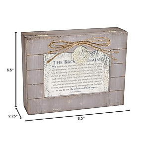 Cottage Garden Broken Chain Will Link Again Grey Distressed Locket Music Box Plays Amazing Grace