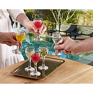 Pasabahce Premimum Shot Glasses Set of 6 - Bistro Cordial & Liqueur Extra Mini Glasses 2 oz (60 cc) - Mini Wine Glasses - Uniqe Desing Goblet - Crystal Tasting Glasses - Perfect for Parties, Gifts