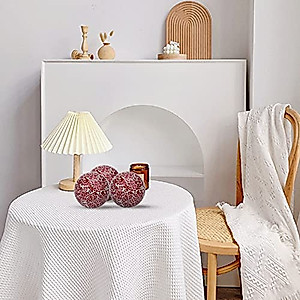 Tisovixo Decorative Balls, 3 Pack Glass Mosaic Sphere, 3" Balls Sphere Decor Table Centerpiece for Bowls Vases Dining Table Decor, Bowl Filler for House Decor