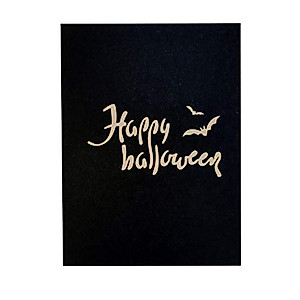 iGifts And Cards Skeleton Couple Singing Pop Up Greeting Card, Day of the Dead, Scary Halloween Fun, Happy Skull Birthday, Spooky Valentine's Day Card, Large Pumpkin, Awesome Unique Bday Celebration