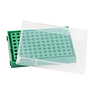 PCR Tube Rack for 0.2ml Micro-Tubes, 8 x 12 Array Pack of 4(Blue/Yellow/Purple/Green)