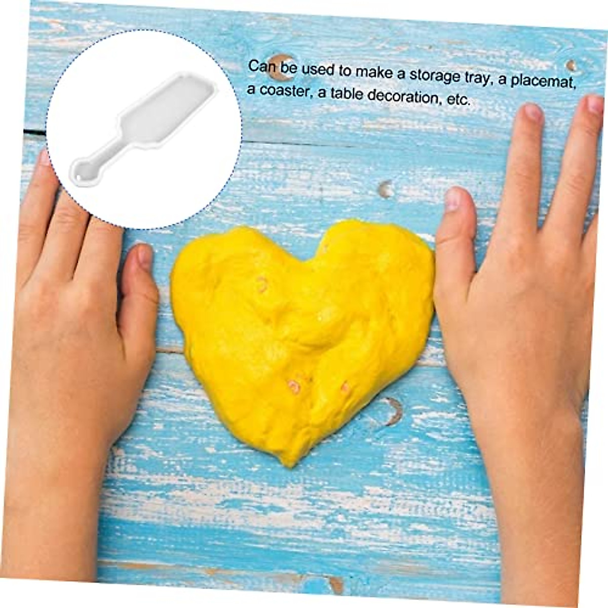 COHEALI Pallet Mold Resin Tray Silicone Soap Mold Molds for Resin Friend Ornament Silicone Molds for Resin Cup Mats Epoxy Moulds Resin Coaster Mould Coaster Mold Oar Shaped Tray Mould 1pc