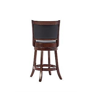 Boraam Augusta Counter Height Swivel Stool, 24-Inch, 1-Pack, Cherry