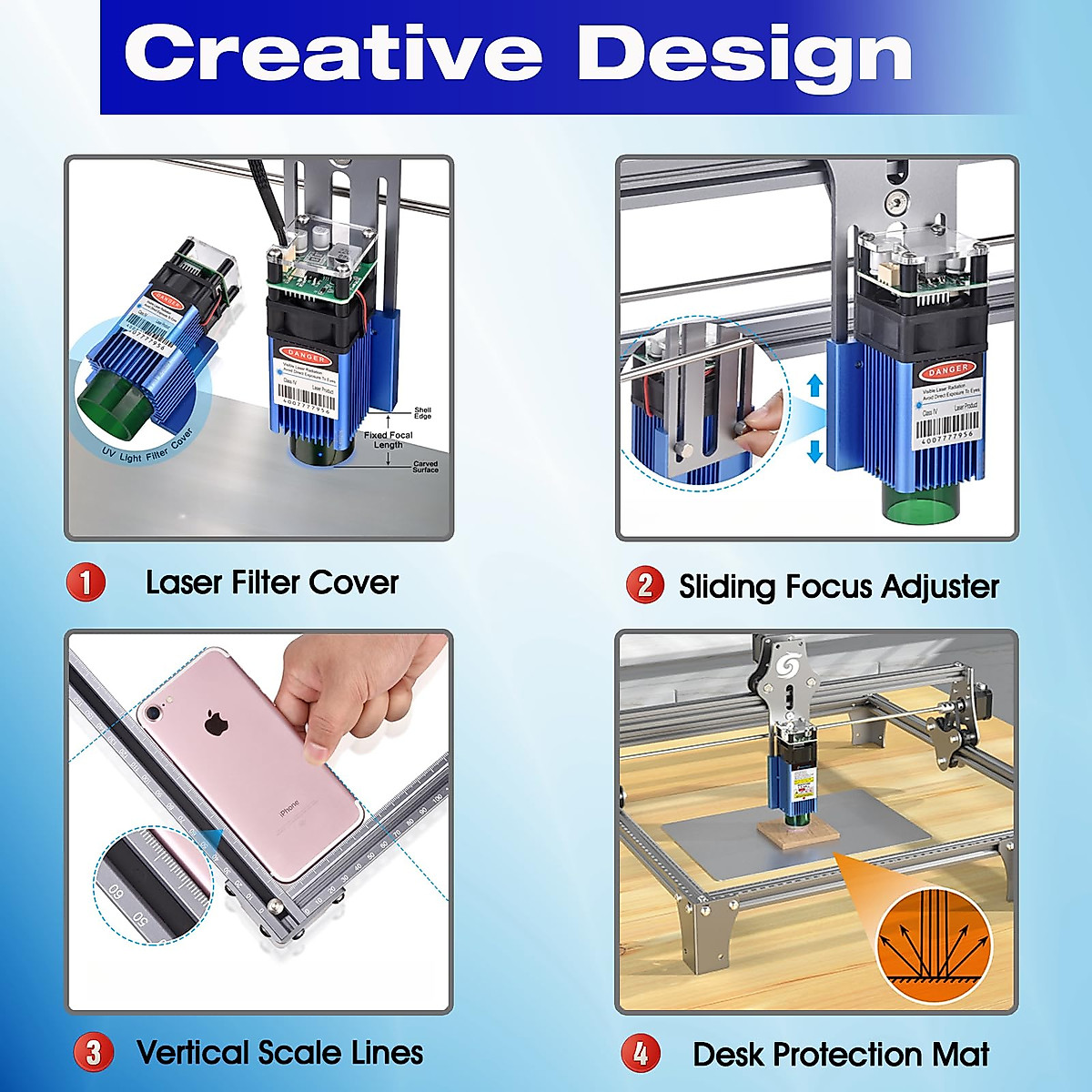 SCULPFUN S6 Pro Laser Engraver, 60W Laser Engraving Machine for Wood and Metal, Acrylic, 5.5W Output Power DIY Laser Cutter, Logo and Pattern Laser Marking Machine, Gifts for Him (S6 Pro Engraver)