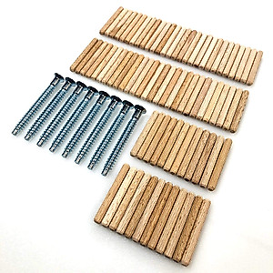 ReplacementScrews Hardware Kit Compatible with IKEA KALLAX 5 x 5 Shelf Unit 703.015.42 - All Screws (104321) and Dowels (101339)