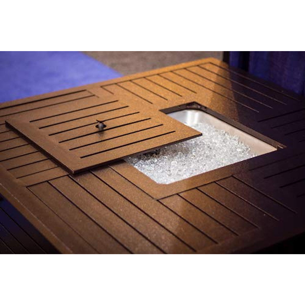 Hiland AWS-SQ22 Fire Pit Glass Square Wind Screen, Square, Clear