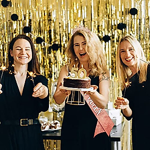 Birthday Sash and Tiara for Women Rose Gold Glitter Crystal Tiara & "Birthday Queen" Sash Set Birthday Crown and Sash for Girls Princess Birthday Decorations Party