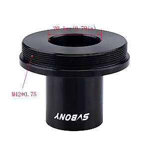 SVBONY Microscope T Adapter Camera Adapter T2 Mount Adapter for Canon EOS Camera and Microscope with 23.2mm Eyepiece Ports