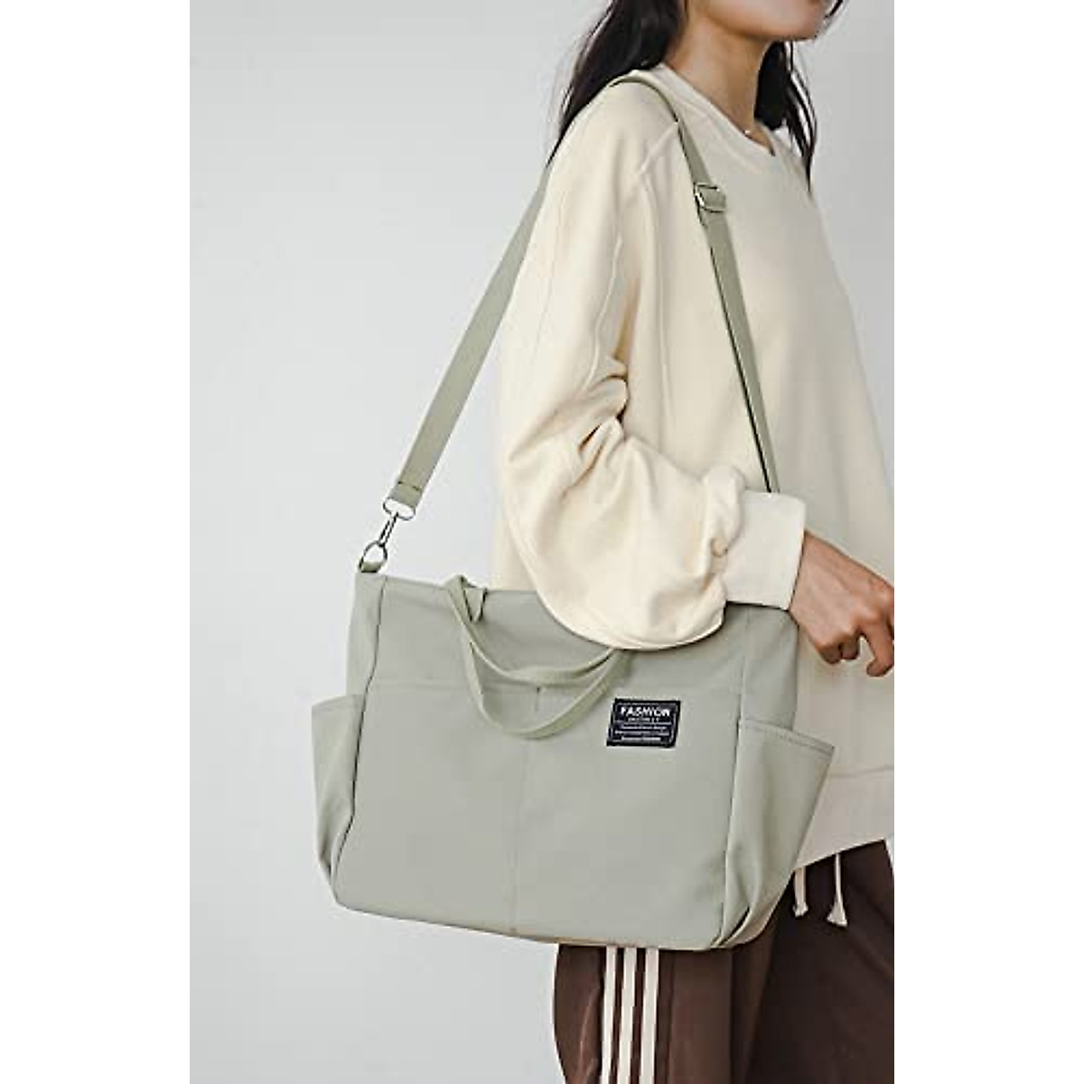 Hobo Bag Unisex Tote Bag Stylish Students Casual Large Canvas Handbag School Shoulder Bag